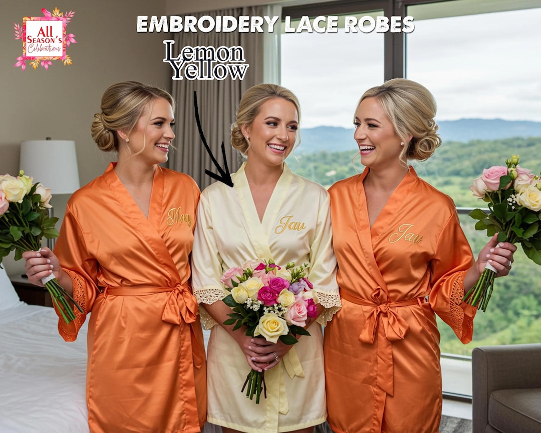 Embroidery Lace Robes Custom Embroidered Robes Bridal Lace Robes ...