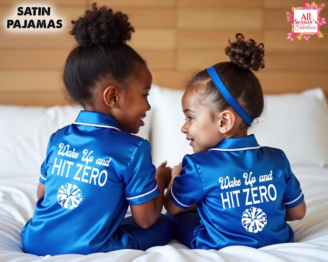 Wake up & Hit Zero Kids Pajama Set Custom Cheer Team Pajama Sets Custom ...