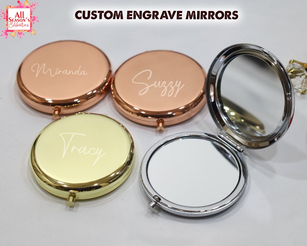 Personalized Bridesmaid Gifts, Custom Compact Mirror, Compact Mirrors ...