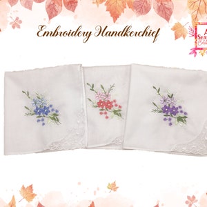 Custom Embroidery Handkerchiefs Personalized Lace Hanky - Etsy