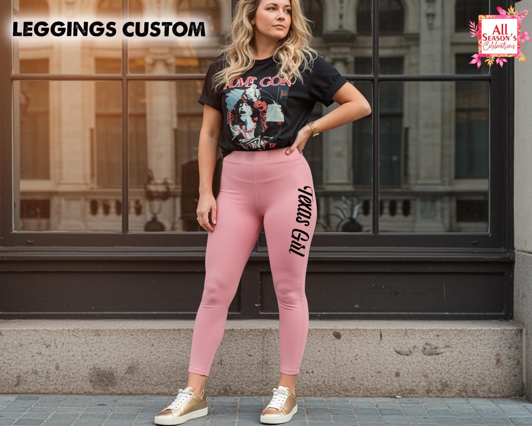 Customized Leggings Personalized Leggings Workout Leggings Yoga ...