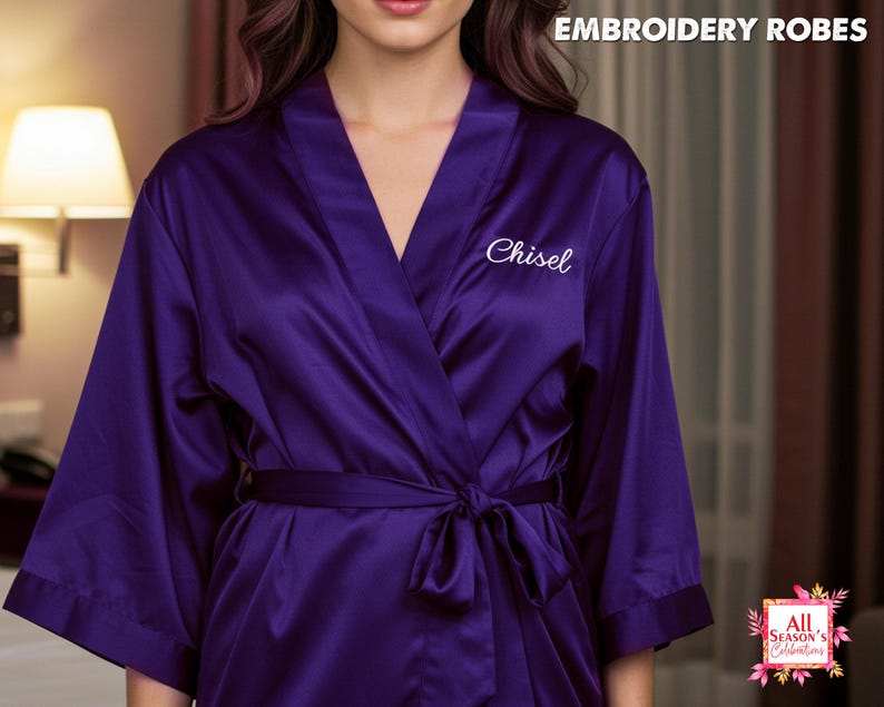 Customized Embroidery Robes Custom Embroidered Robes Bridal Robes ...