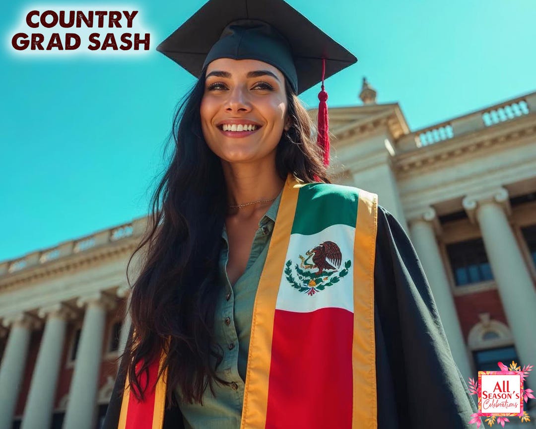 Mixed & Match Flag Graduation Stole - Your Country Flag Graduate Stoles ...