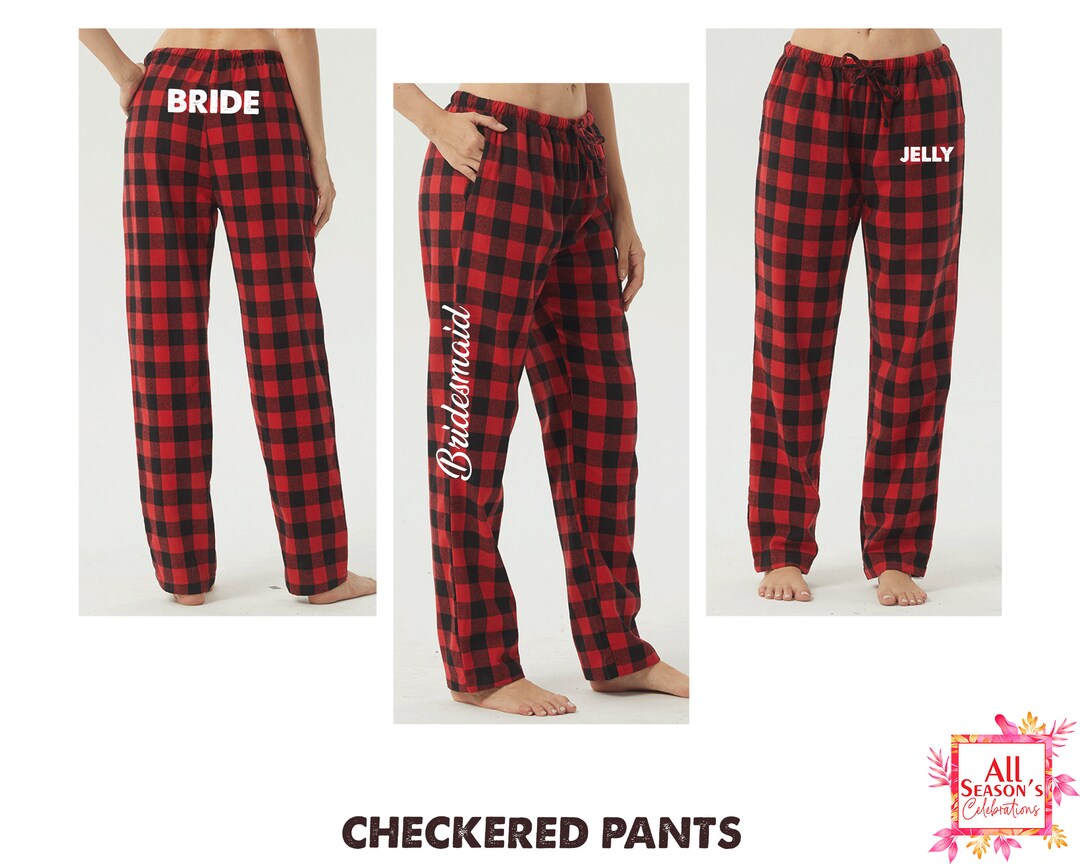 Flannel Pajama Pants, Personalized Flannel Pajama, Adult Men Women ...
