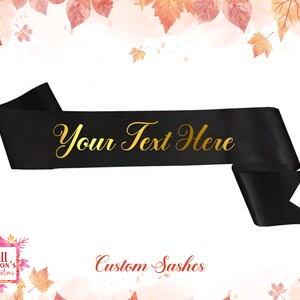 Personalized Sash Customized Sash Your Text Sash Graduated Sash ...