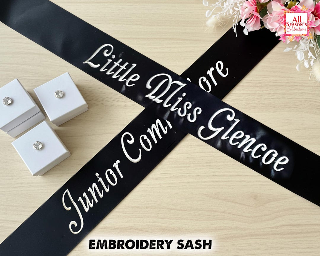 Personalized Embroidery Sash Customize Embroidery Sash Bridesmaid Sash ...