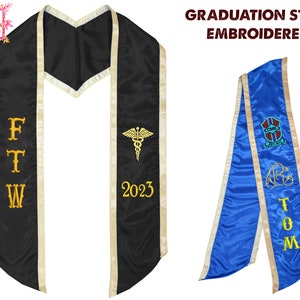 Customized Embroidery College Graduation Sash, Grad Sash, Gift for ...