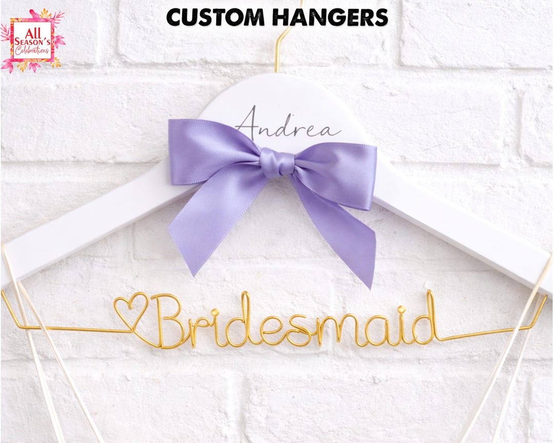 Personalized Wedding Hanger, Bride Hanger, Bridesmaid Hanger, Wedding ...