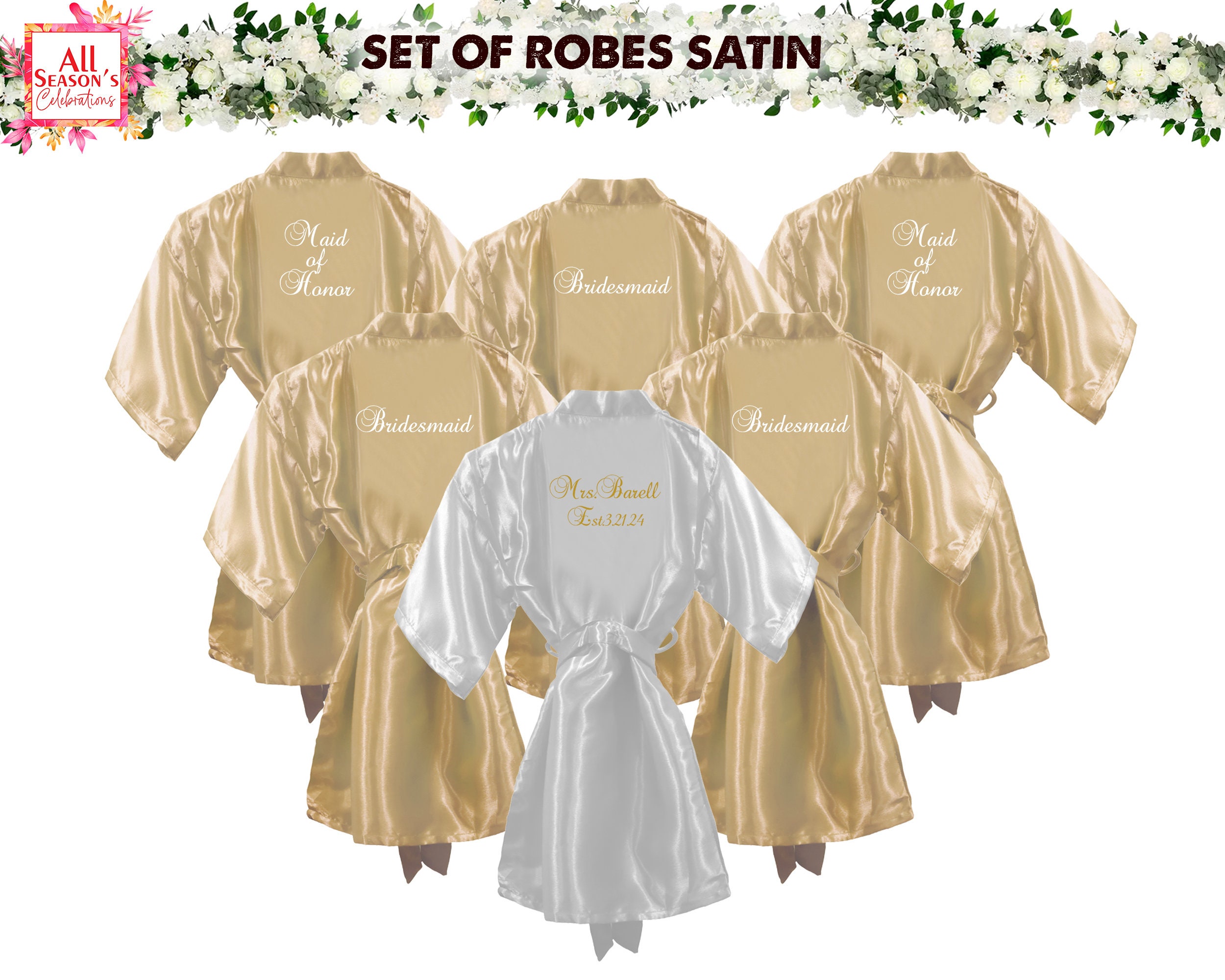 Custom Robes Bridal Robes Customized Robe Wedding Robes Customized ...