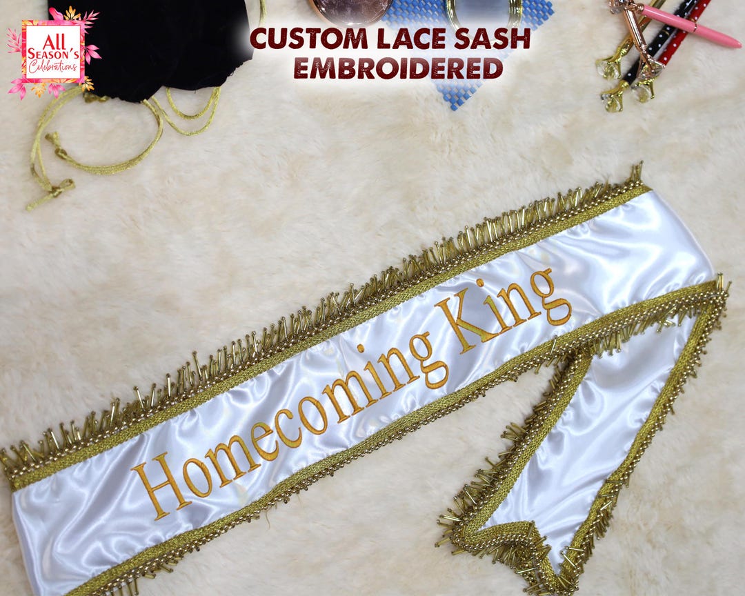 Personalized Embroidery Lace Sash Customize Sash Bridesmaid Sash Custom ...