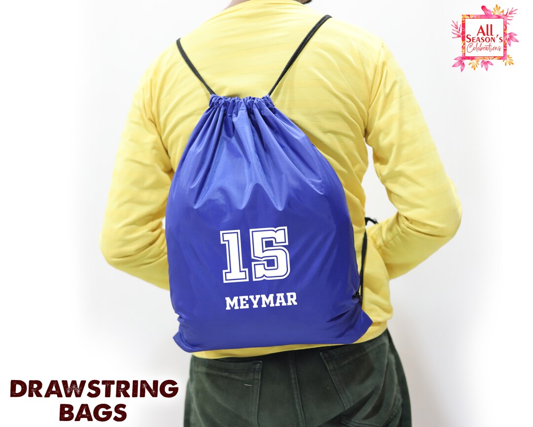 Personalized Name Drawstring Bag Customize Drawstring Custom Gym Drawstring Bag Bridal Party ...