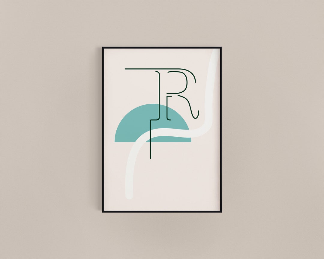 Letter Printable Wall Art, Letter R Printable Wall Art, Modern Prints ...