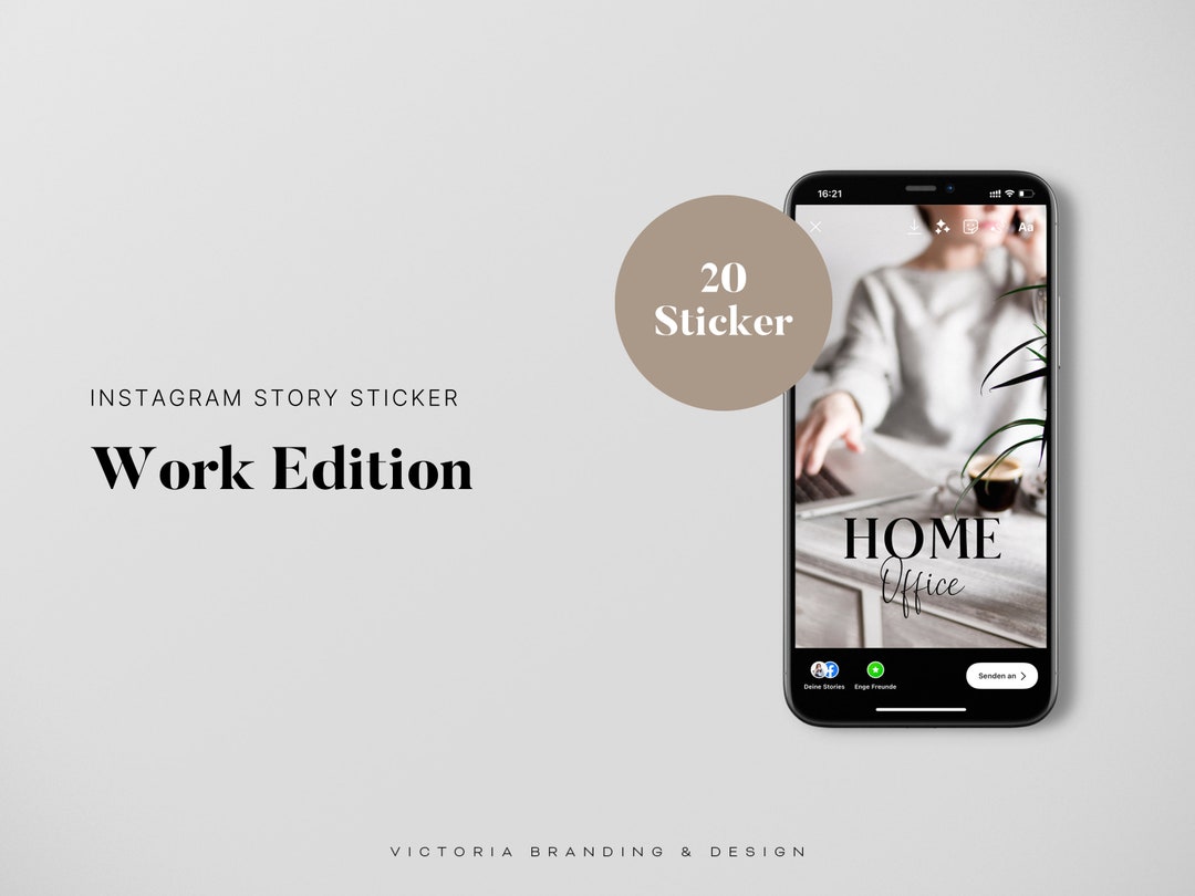 Instagram Story Sticker - Work - Etsy
