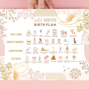 Visual Birth Plan L Natural Birth Template L Labor and Birth ...