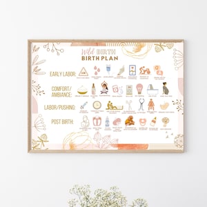 Visual Birth Plan L Natural Birth Template L Labor and Birth ...
