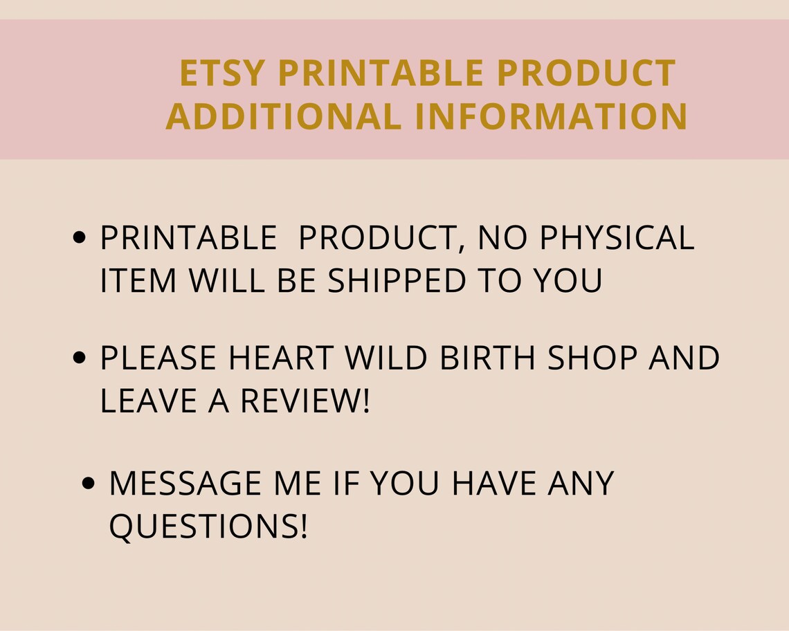 Printable Birth Template L VBAC Birth Plan L Labor and - Etsy