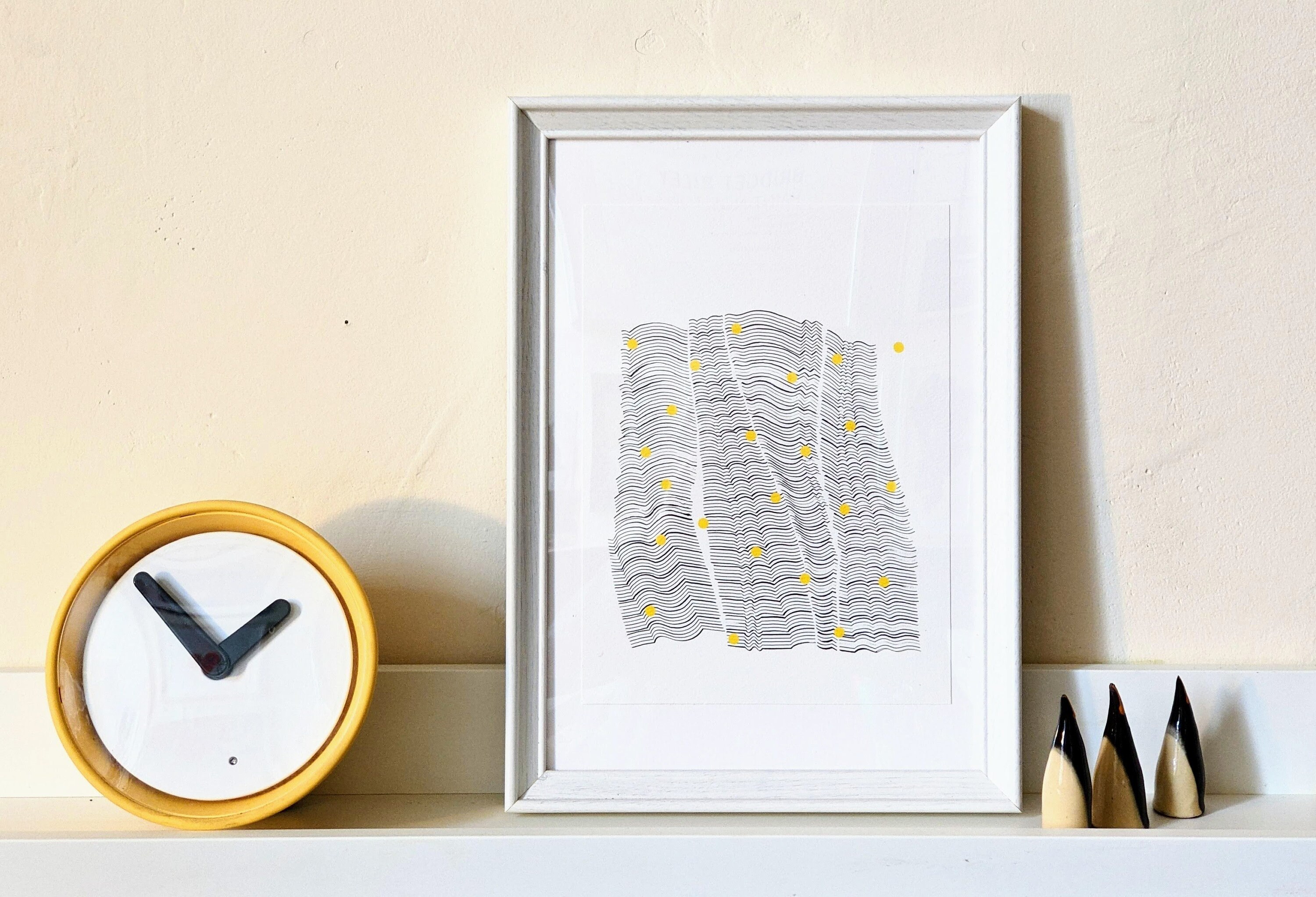 Abstract Ink Drawing/collage - Etsy