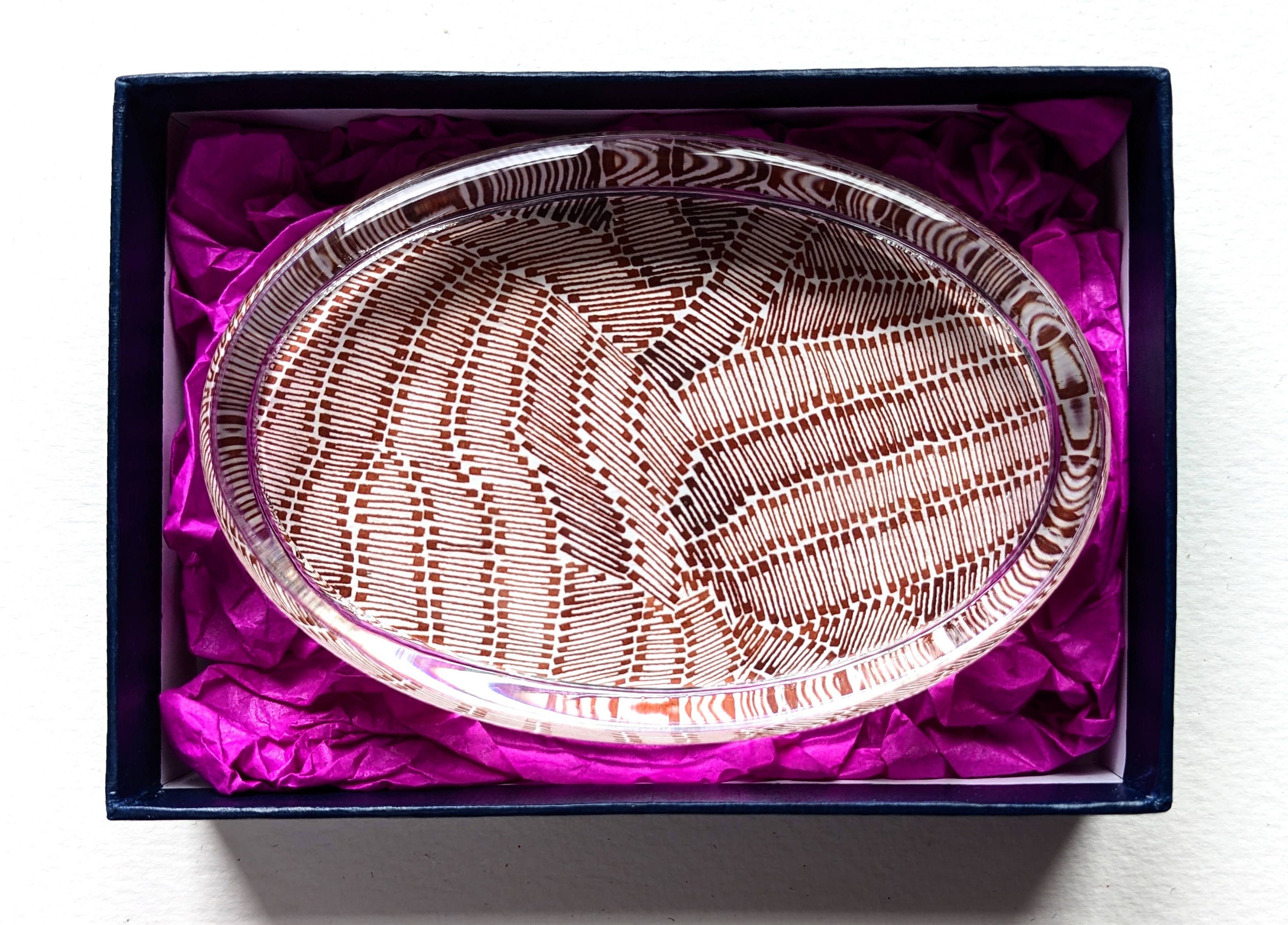 Glass Paperweight With Ink Drawing - Etsy