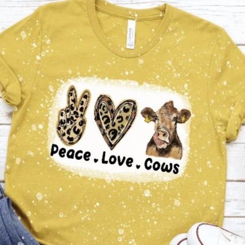 Peace Love Highland Cows Highland Cows Sublimation Design - Etsy