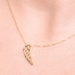 One Wing Necklace, Single Wing Necklace, Angel Wing Pendant, Guardian ...