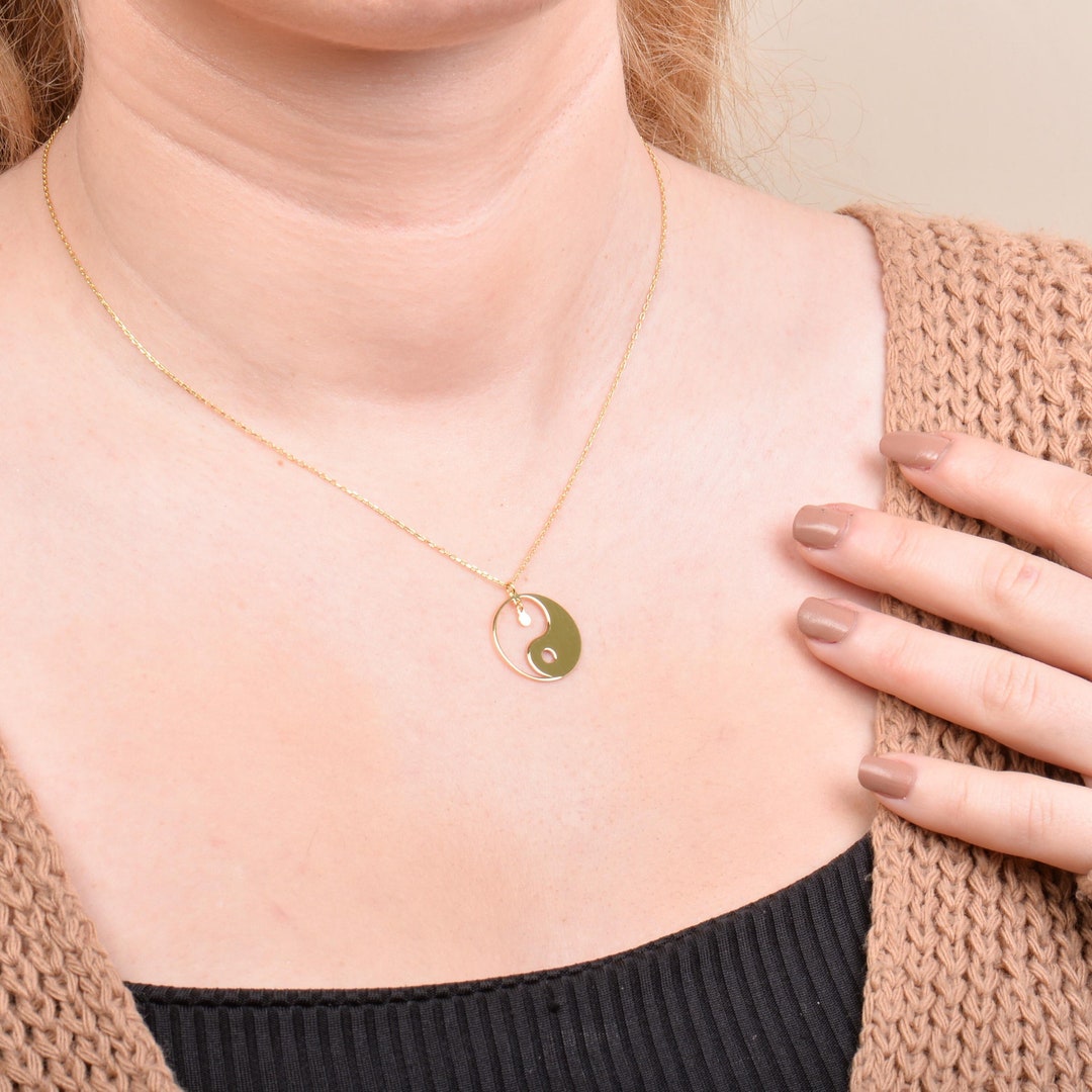 Ying Yang Necklace, Yin Yang Choker, Ying Yang Charm, Balance Within Us ...