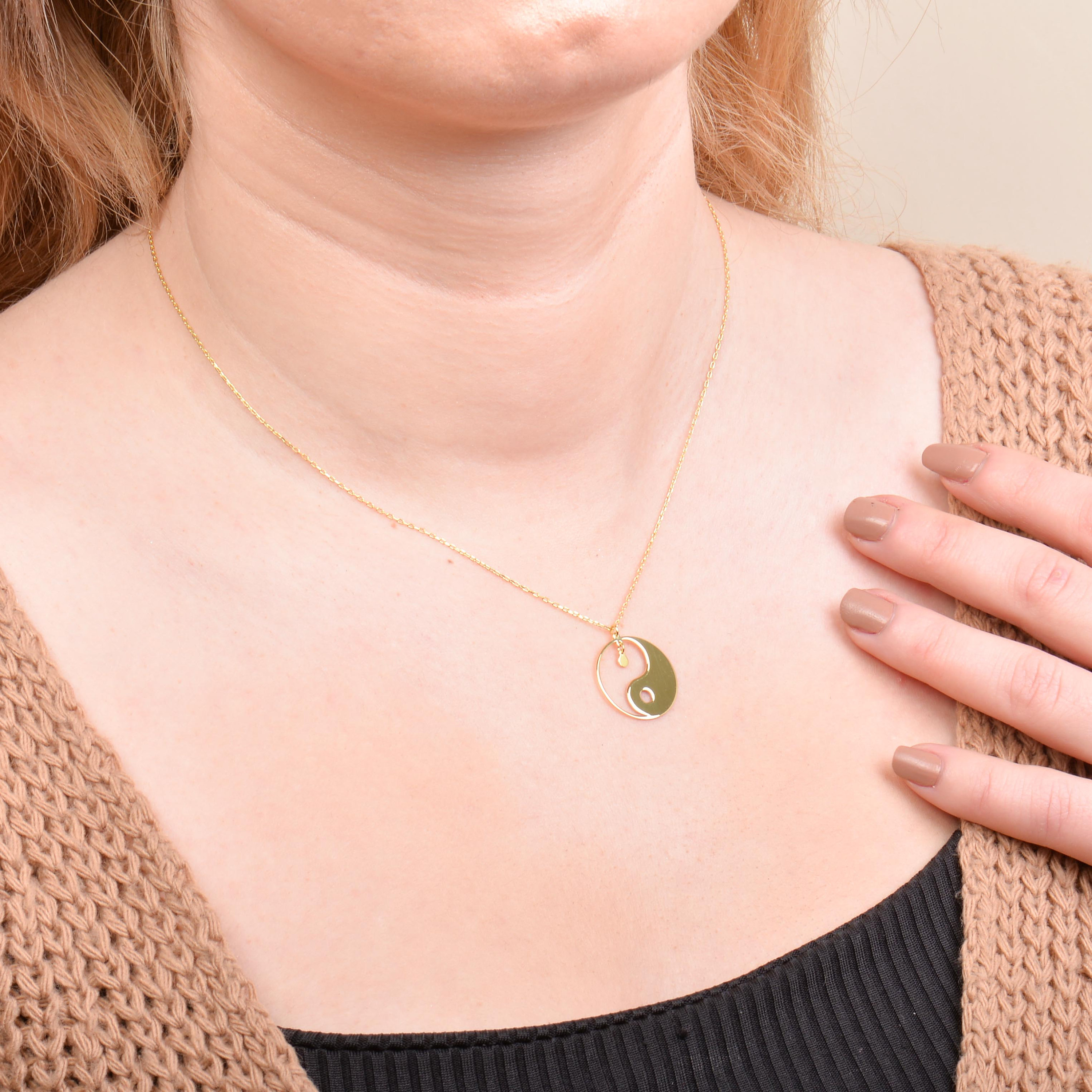 Ying Yang Necklace, Yin Yang Choker, Ying Yang Charm, Balance Within Us ...