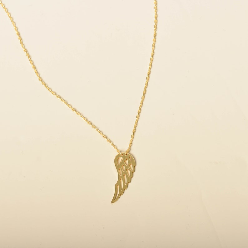 One Wing Necklace, Single Wing Necklace, Angel Wing Pendant, Guardian ...
