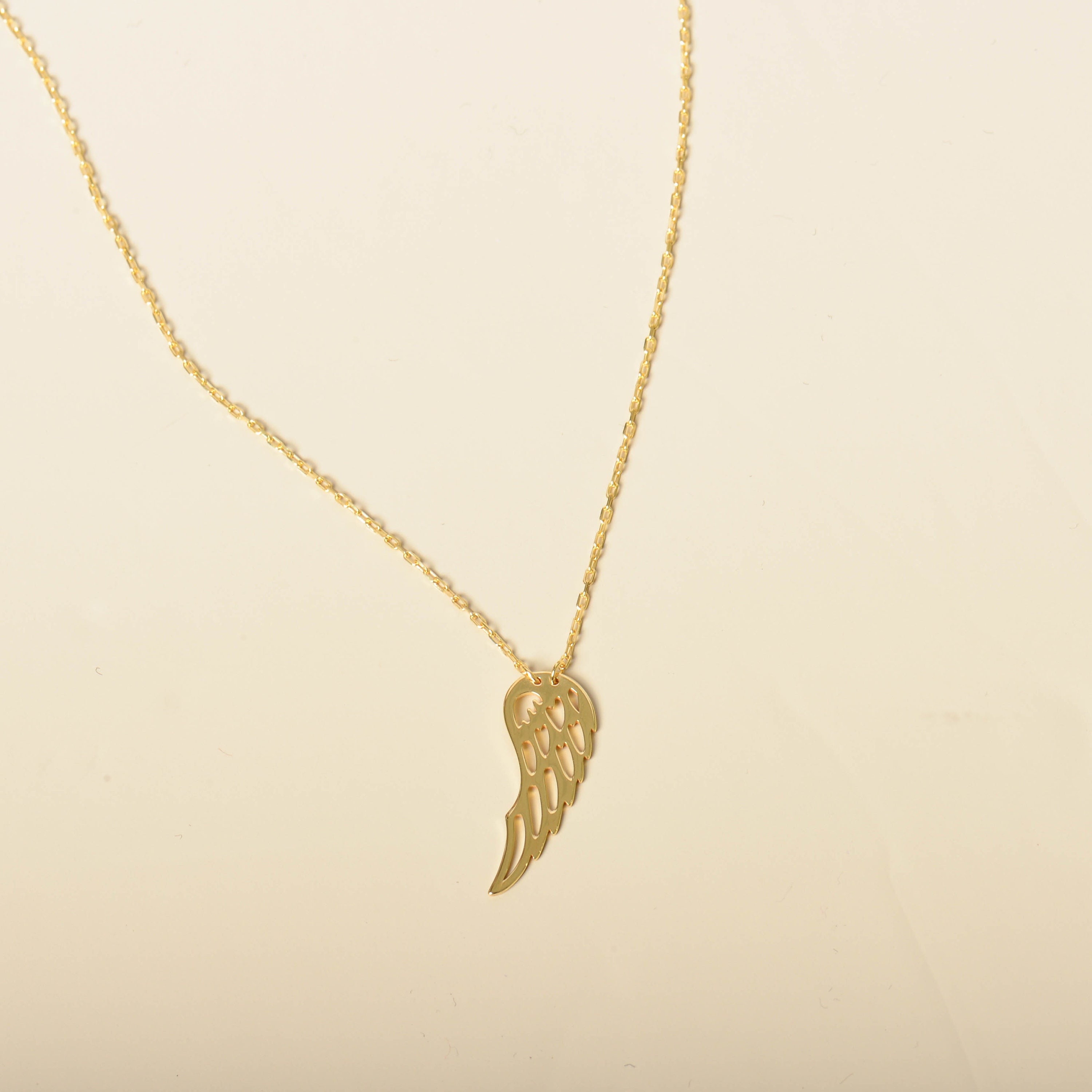 One Wing Necklace, Single Wing Necklace, Angel Wing Pendant, Guardian ...