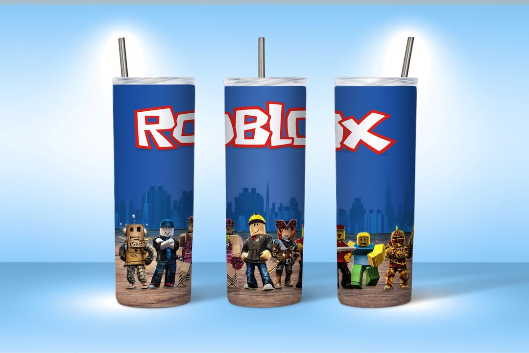 Roblox, 20oz Skinny Tumbler Sublimation Kids Video Game Gift Tumbler ...