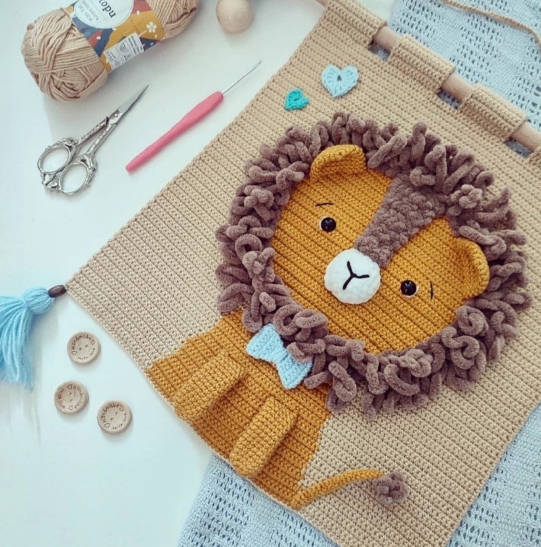 Lion Tapestry Crochet Pattern - Etsy