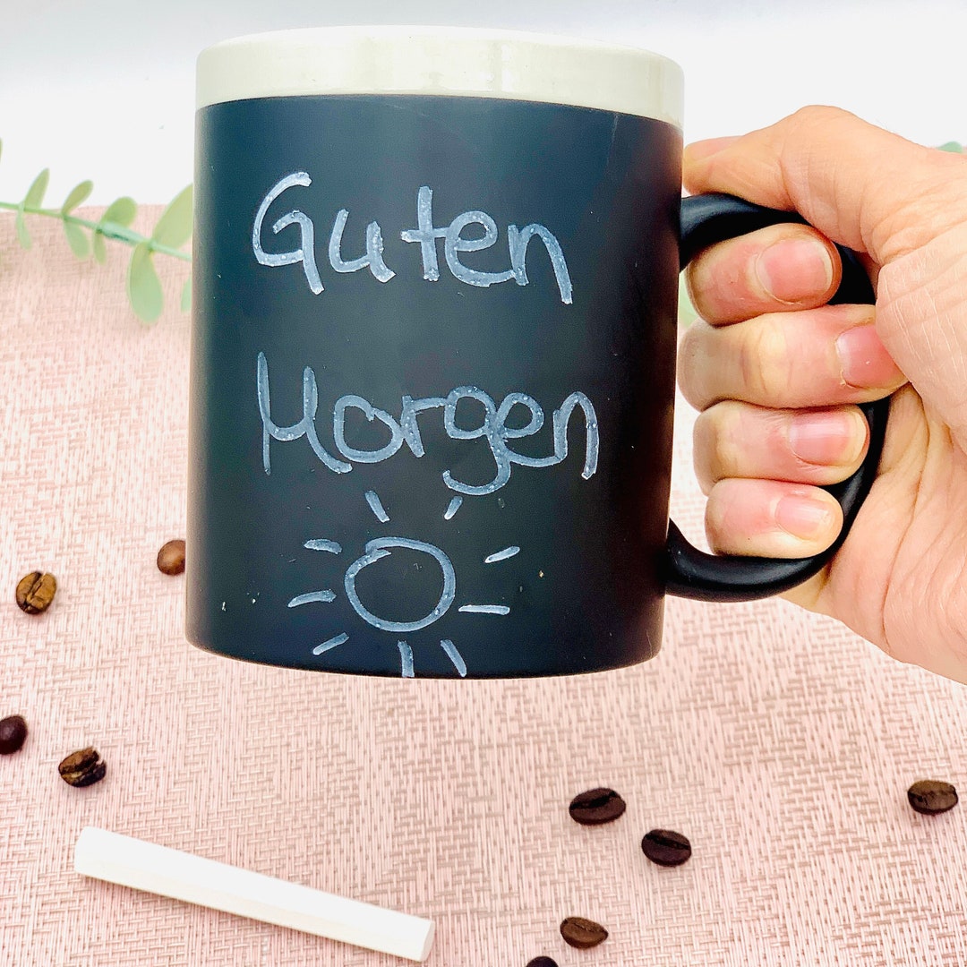 Mug With Chalkboard Paint - DIY Writable Mug With Chalk - Birthday Gift ...