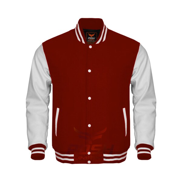 Custom Red and White Bomber Jacket - Etsy