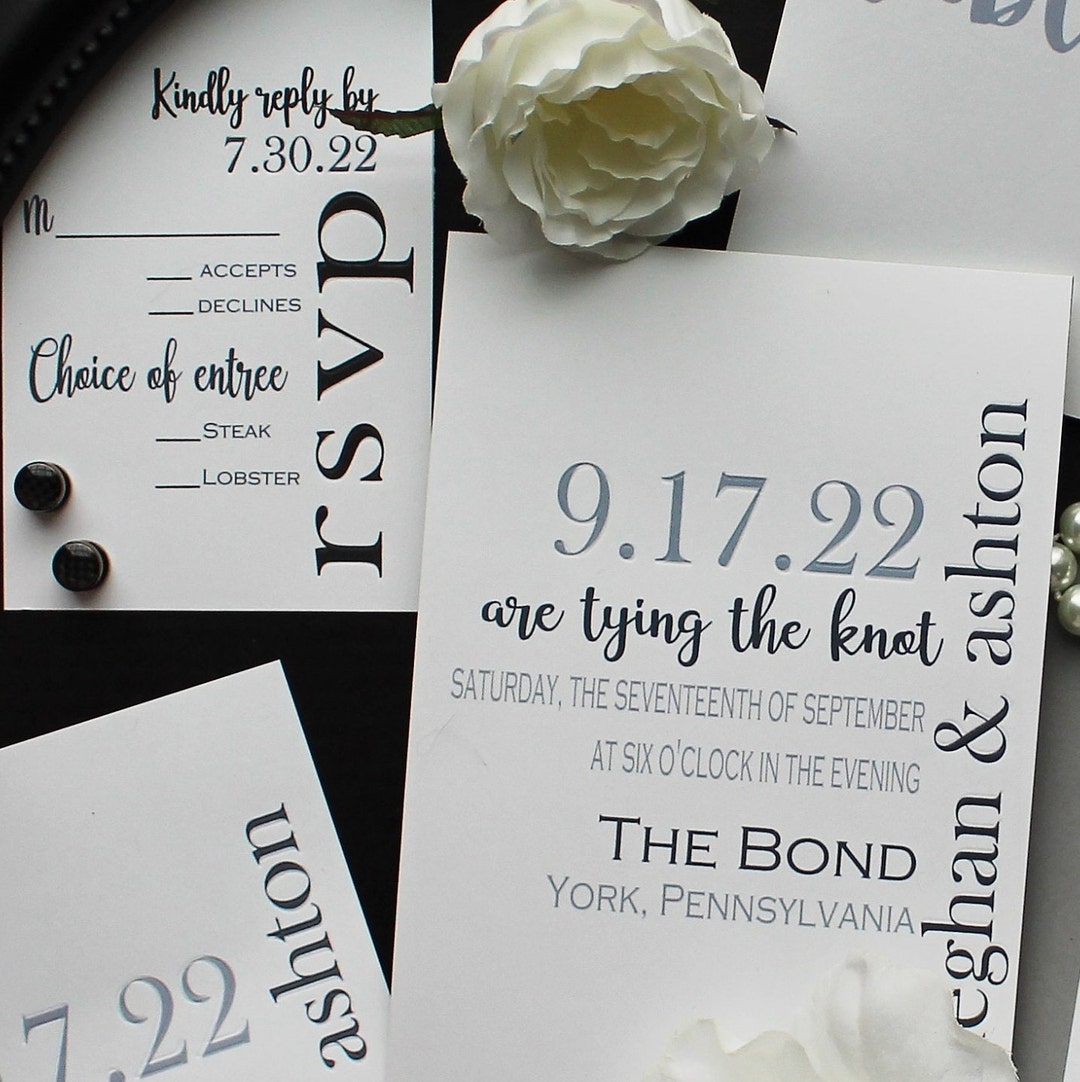 Industrial Wedding Invitation RSVP - Etsy