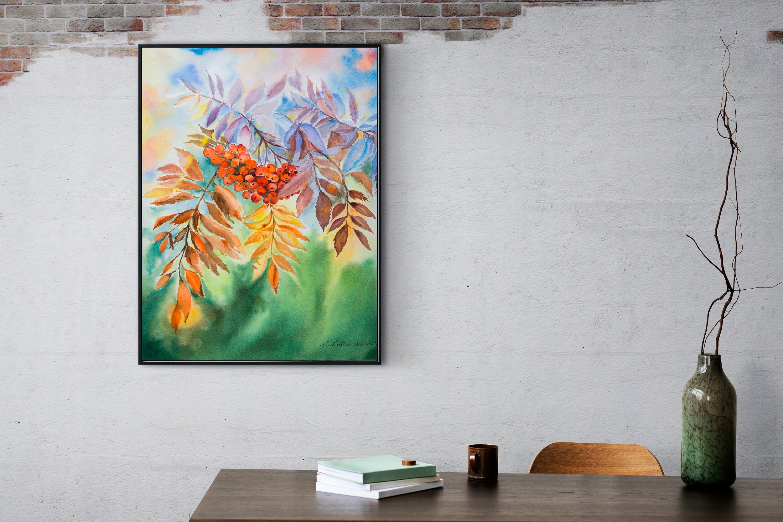 Large Original Watercolor Painting 15x22 Sunny Rowan, Original ...