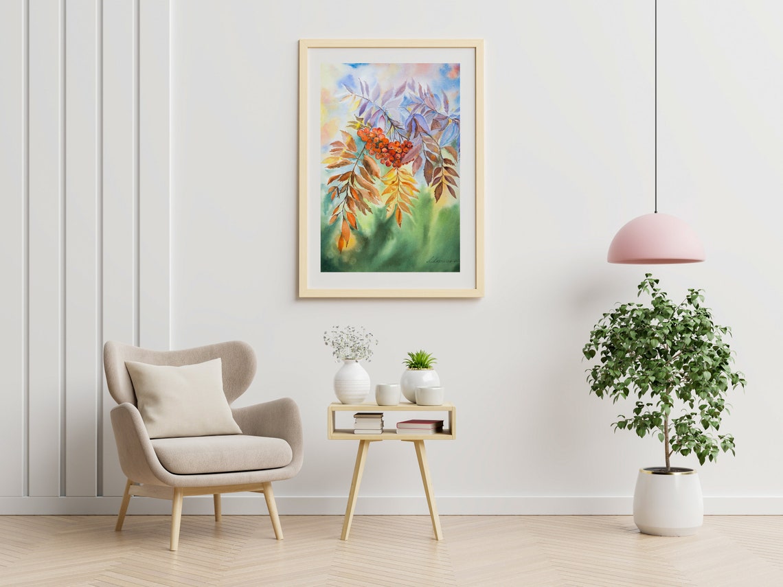 Large Original Watercolor Painting 15x22 Sunny Rowan, Original ...