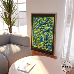 Keith Haring Fun Gallery Poster, Modern Art Print, Pop Art Print, Keith ...