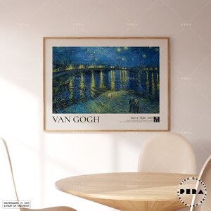 Starry Night Over the Rhone, Vincent Van Gogh, Vintage Wall Art, Van ...