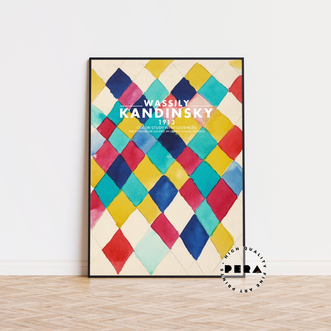 Kandinsky - Color Study With Lozenges, Kandinsky Print, Exhibition ...