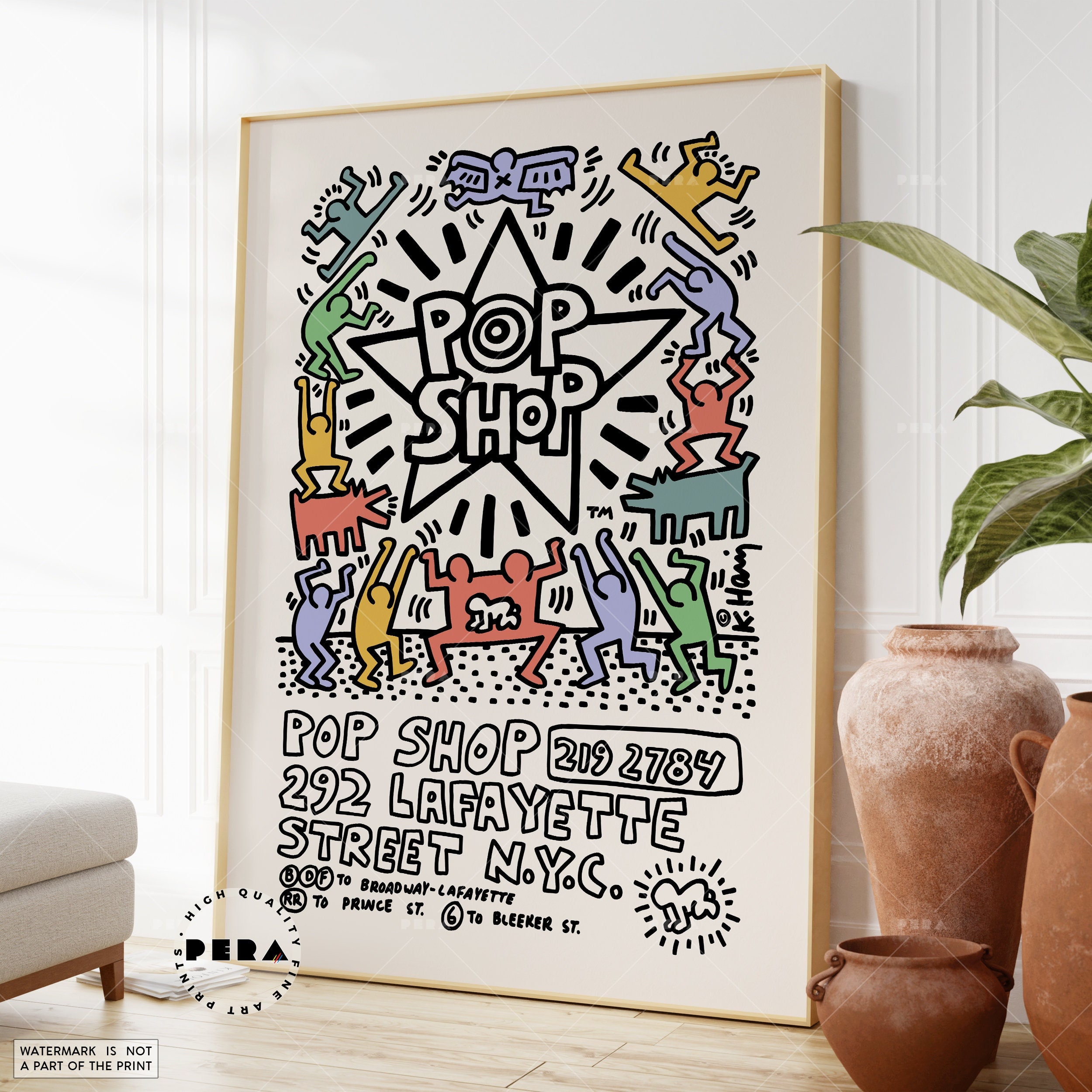 Keith Haring Print, Pop Shop, Keith Haring Poster, Pop Art Print, Retro ...
