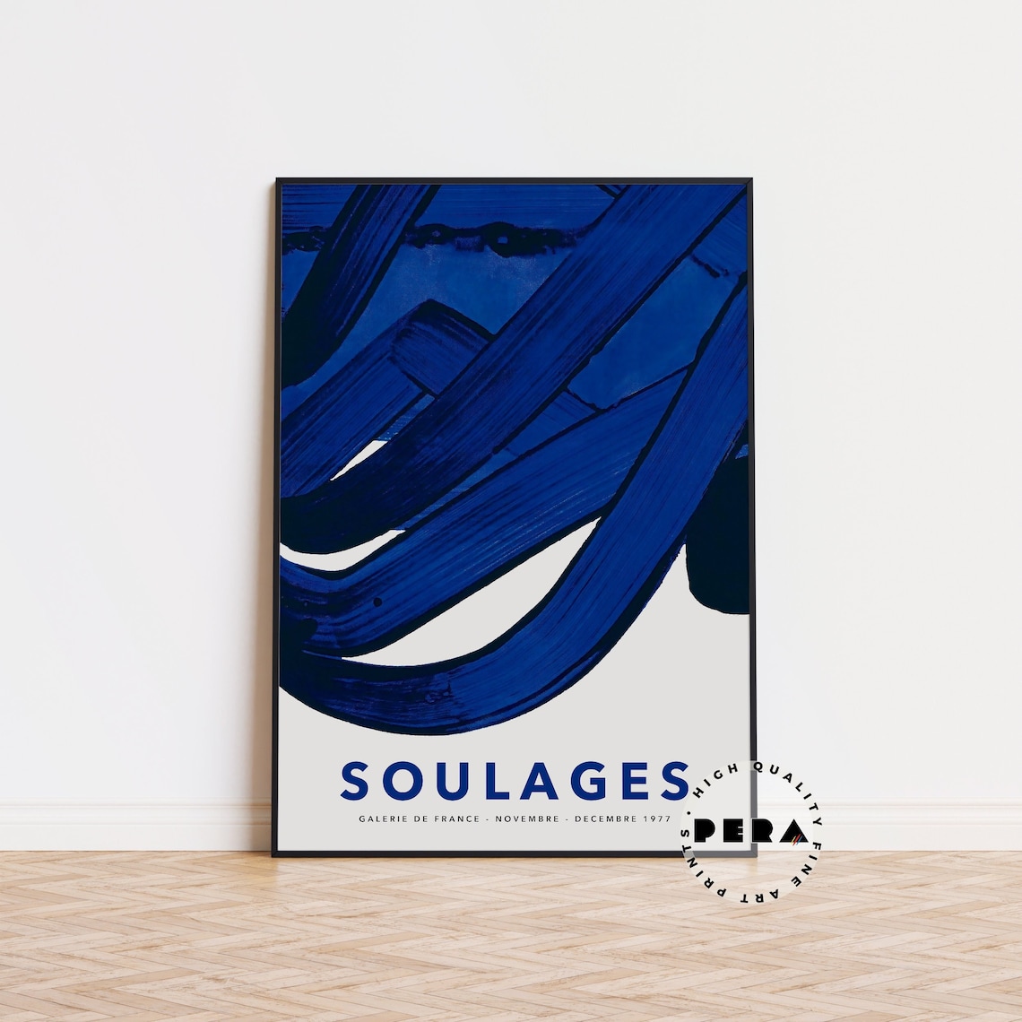 Soulages Poster Pierre Soulages Modern Poster Minimalist - Etsy Norway