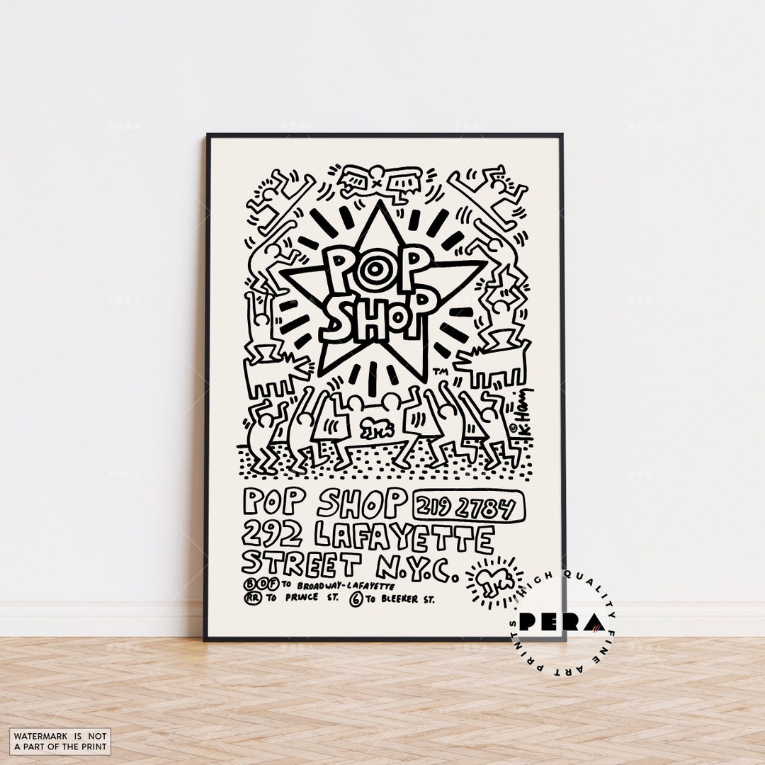 Keith Haring Print, Pop Shop, Keith Haring Poster, Pop Art Print, Retro ...