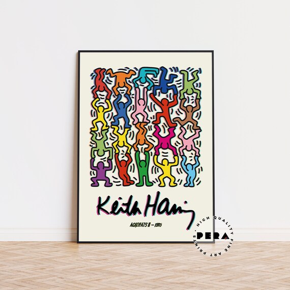 Keith Haring Acrobats 1985 Poster Keith Haring Poster Pop - Etsy