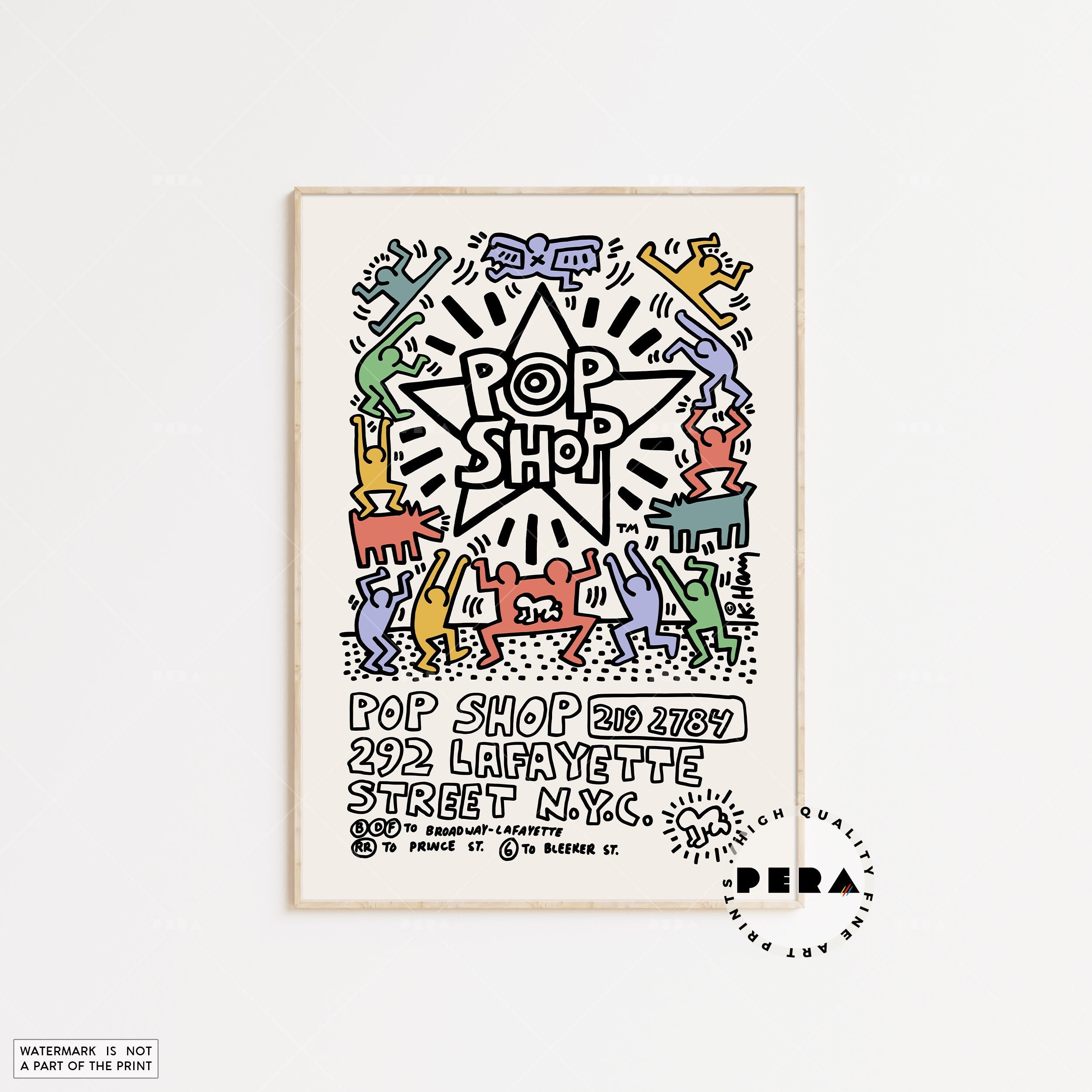 Keith Haring Print, Pop Shop, Keith Haring Poster, Pop Art Print, Retro ...