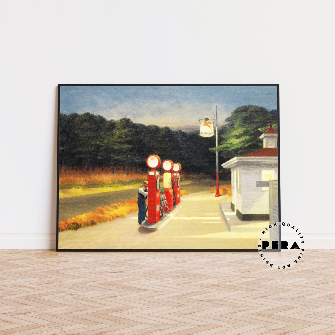 Edward Hopper - Gas 1940 Poster, Exhibition Poster, Vintage Poster ...