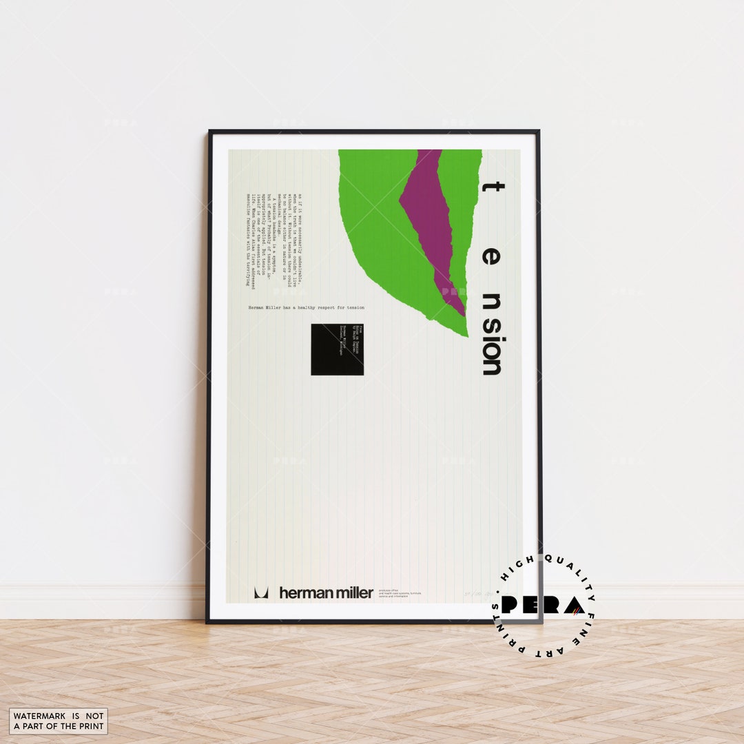 Herman Miller Poster, John Massey, 1931, Mid-century Modern Wall Art ...