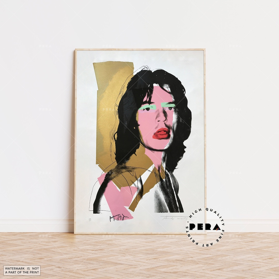 Andy Warhol, Mick Jagger 1975, Andy Warhol Print, Pop Art, Retro Poster ...