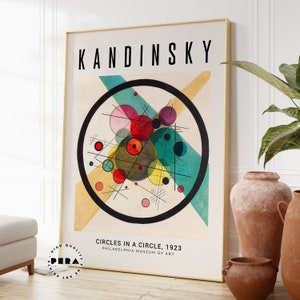 Kandinsky - Circles in a Circle, Wassily Kandinsky Print, Exhibition ...
