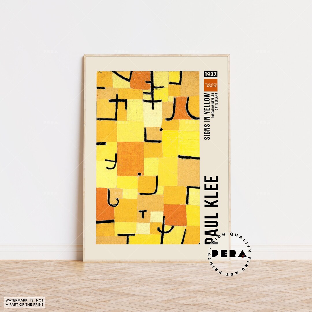 Paul Klee, Signs in Yellow 1937, Exhibition Poster, Bauhaus Poster ...