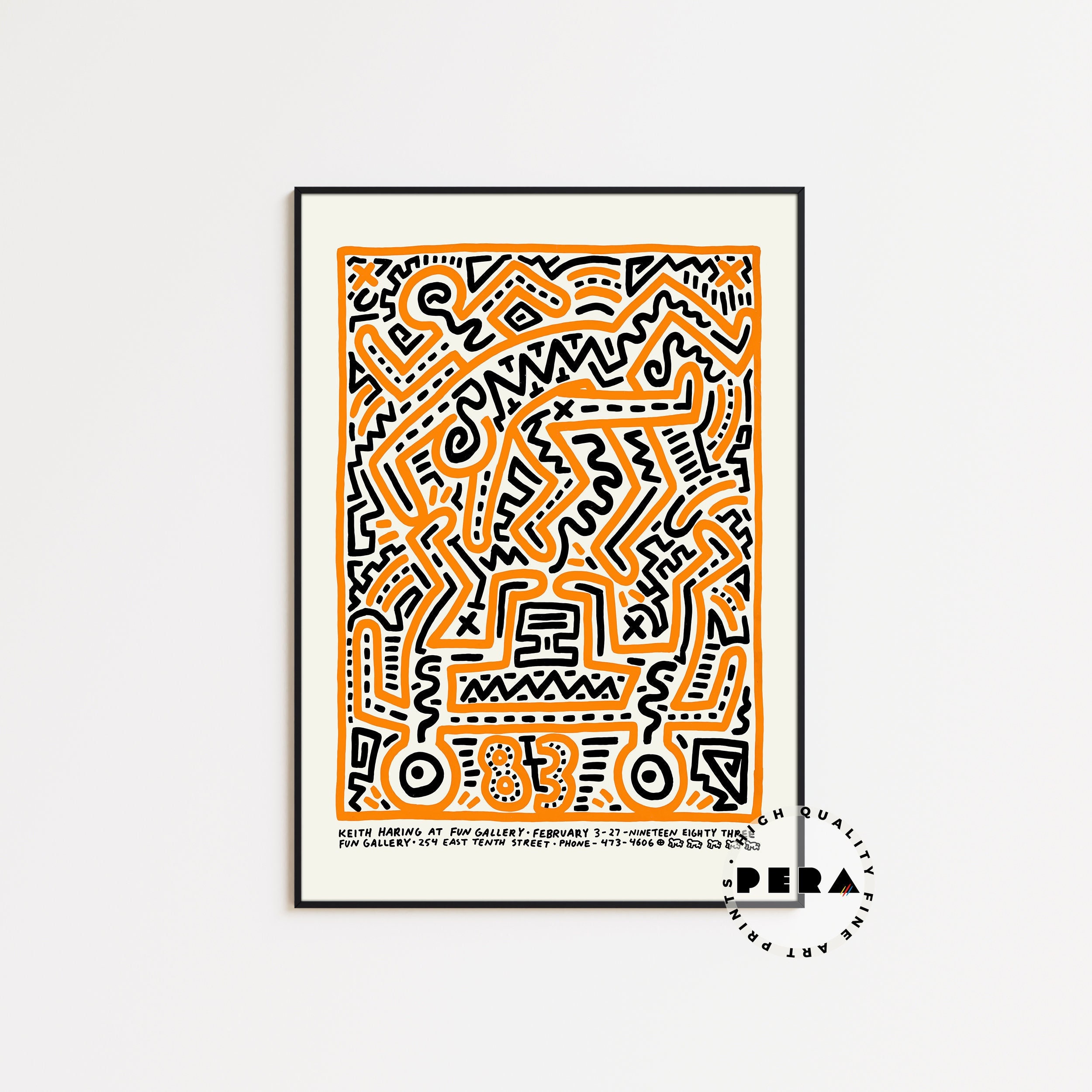 Keith Haring Fun Gallery Poster, Modern Art Print, Pop Art Print, Keith ...