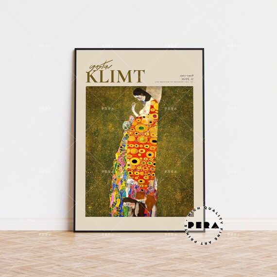 Gustav Klimt Poster Klimt Hope II 1908 Exhibition Poster - Etsy
